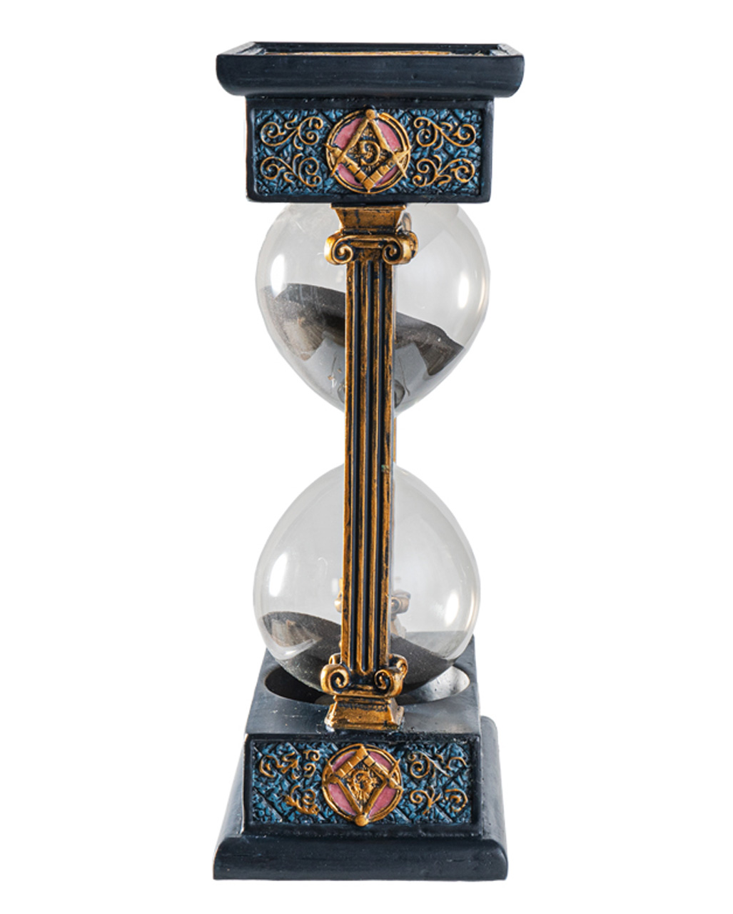 Pillars Of Time - Freemason Hourglass 18cm as decoration | horror-shop.com