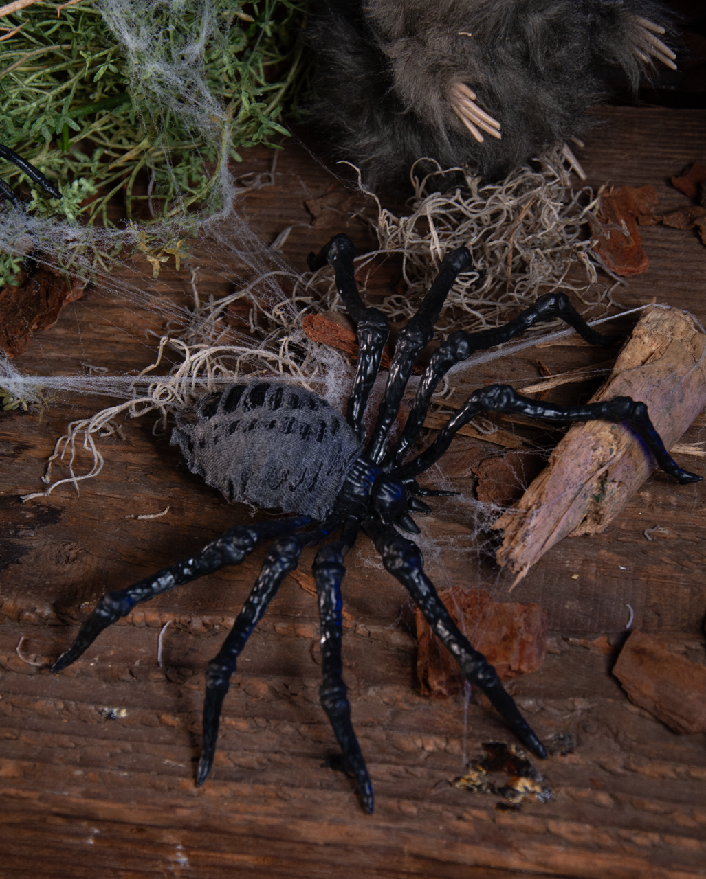 Scary Disgusting Spiders With Cheese Cloth Fur 19cm Set Of 2 ★ | Horror ...