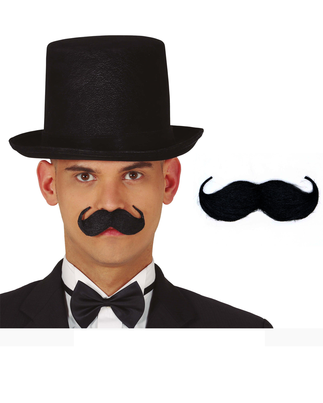 Black Twirly Beard As A Moustache Costume accessories | Horror-Shop.com