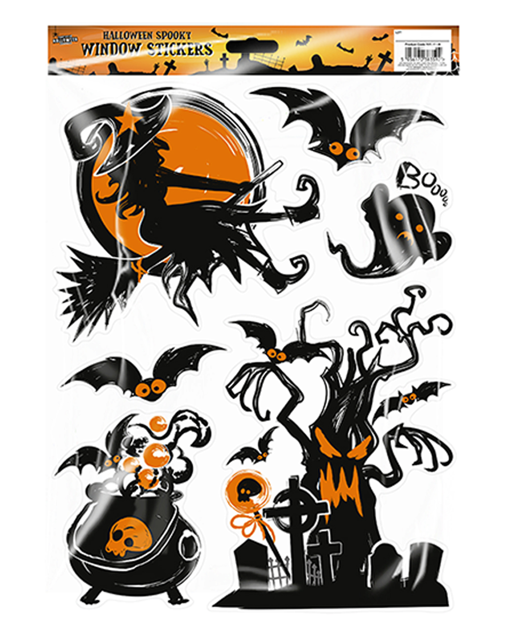 Spooky Halloween Window Sticker 1 Pc. as Gruseldeko | Horror-Shop.com