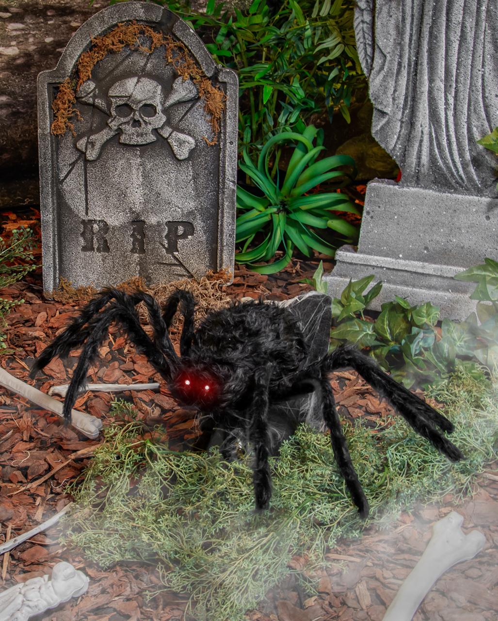 Jumping Spider With Light & Sound Effect 70 Cm for Halloween | Horror ...