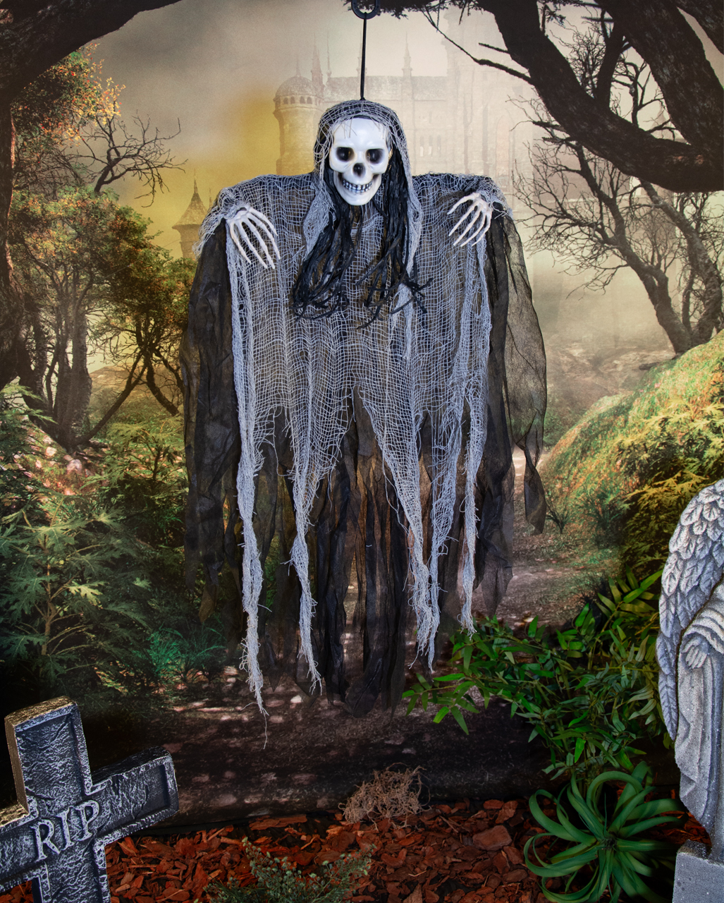 Devastated Grim Reaper Hanging Figure 91cm ★ | Horror-Shop.com