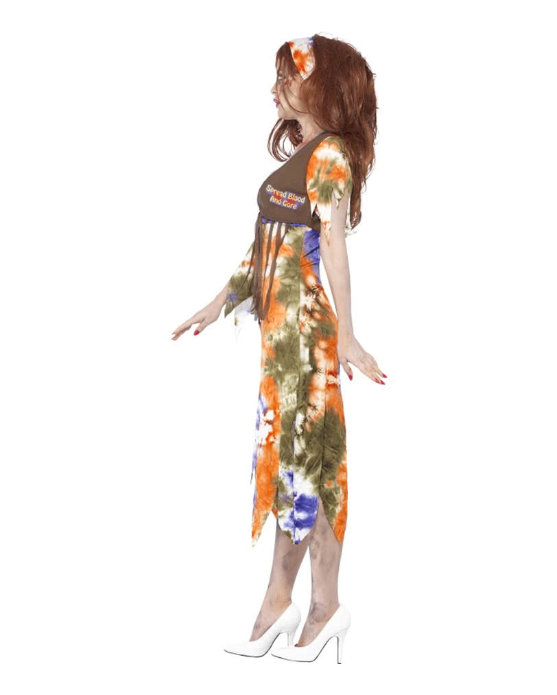 Zombie Costume Hippie | Flowerpower dress in zombie look | Horror-Shop.com