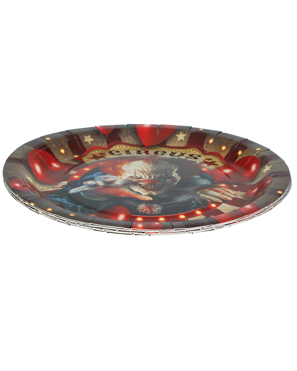 Halloween Horror Clown Circus Paper Plates 6 Pcs. ★ Buy | Horror-Shop.com