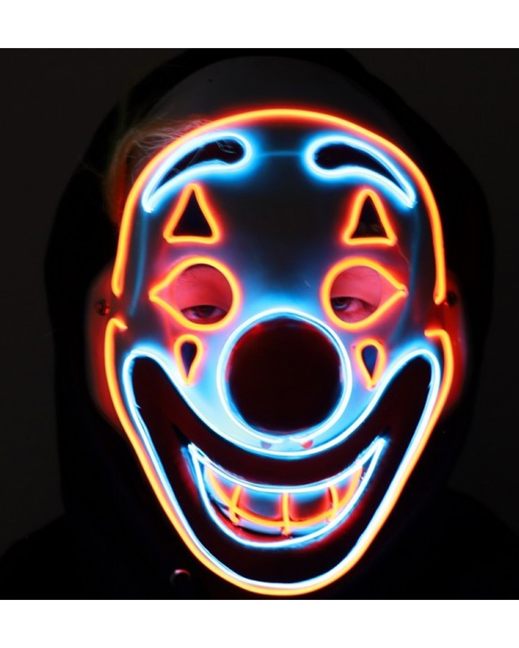 LED String Clown Mask | Halloween Horror Clown Mask | Horror-Shop.com