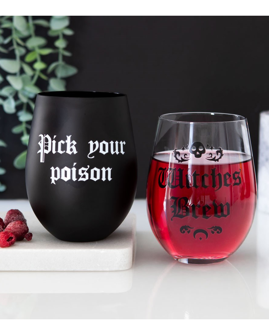 Pick Your Poison Wine Glass | Wicca harness | Horror-Shop.com