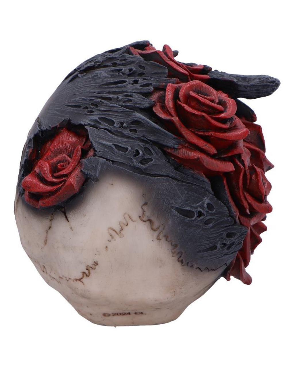 Soul Rose Ornamental Skull 13cm as Gothic Deco | Horror-Shop.com