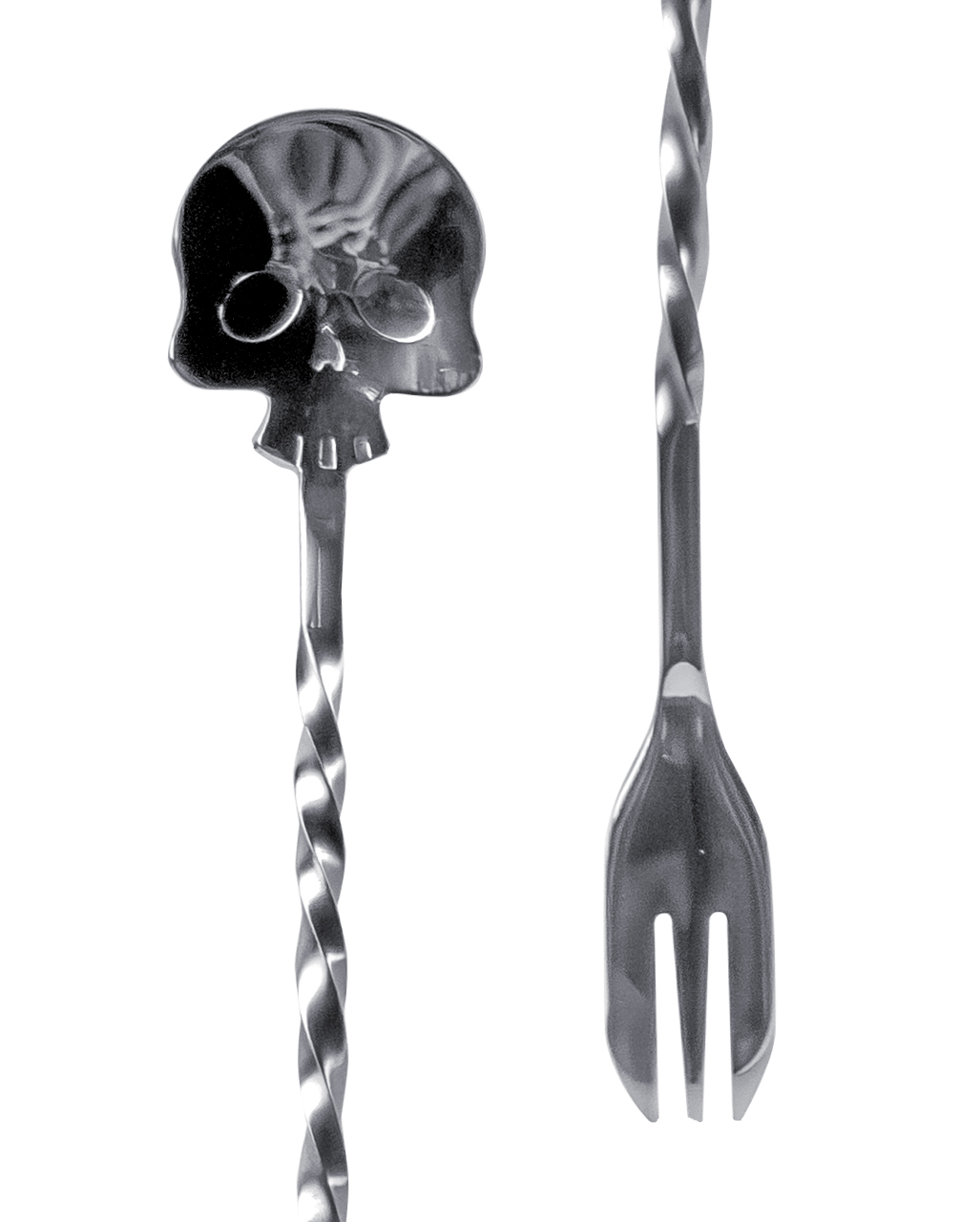 Skull Cocktail Spoon & Fork | Halloween Homeware | Horror-Shop.com