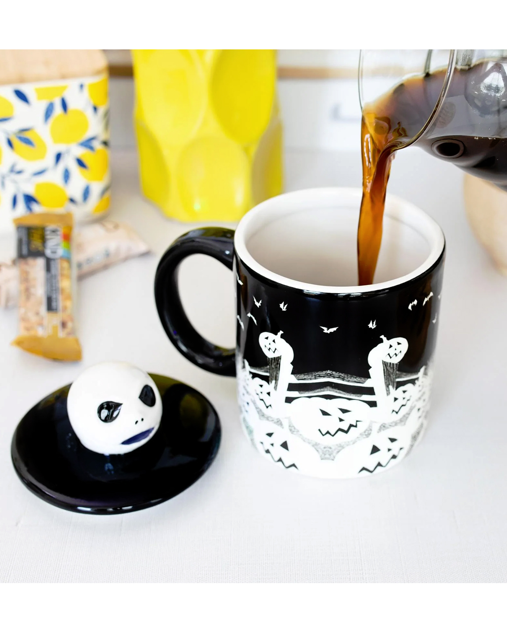 Disney TNBC Jack Skellington Mug With Lid ★ | Horror-Shop.com