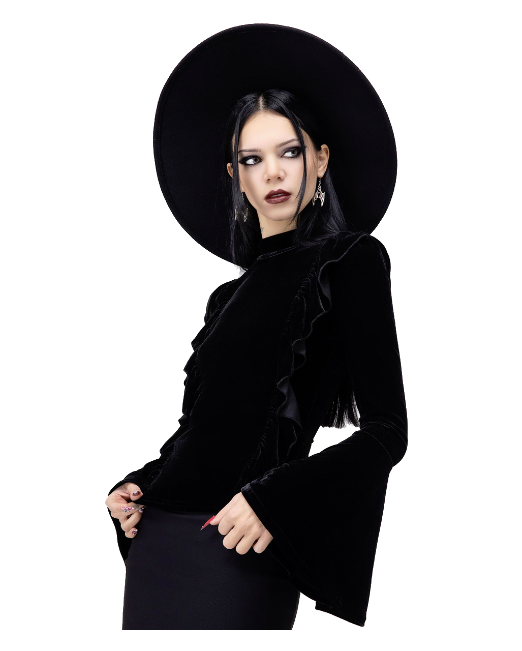 KILLSTAR Noxine Top ★ Gothic Langarm Bluse | Horror-Shop.com