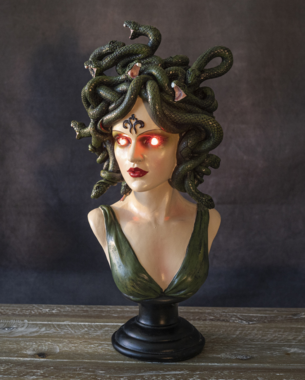 Medusa Bust With LED Eyes 38cm | Gothic home decor | Horror-Shop.com
