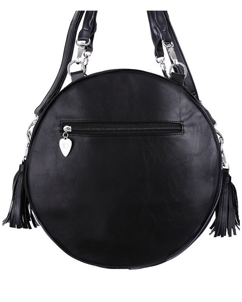 Round Henna Gothic Handbag Black ★ Gothic accessory | Horror-Shop.com
