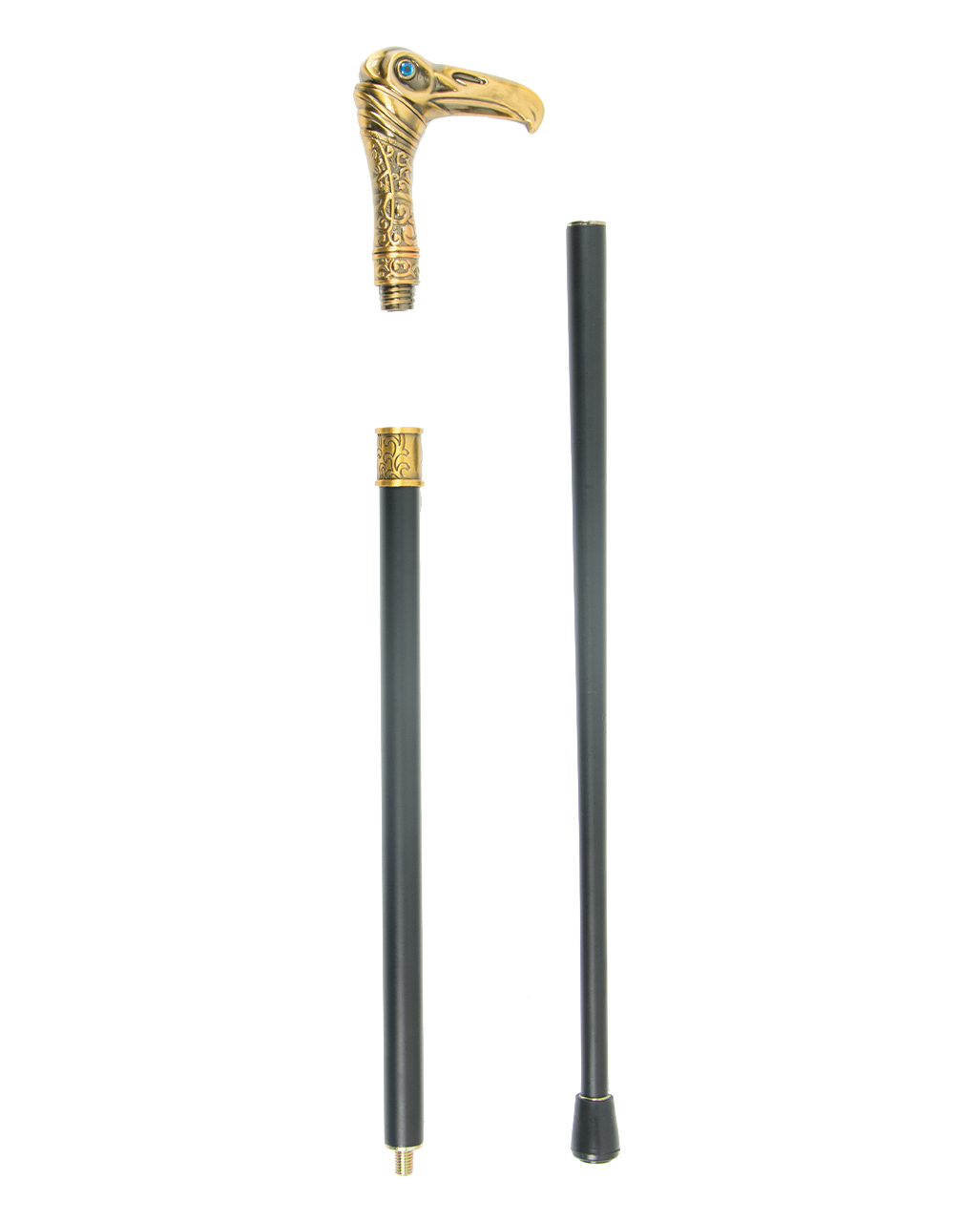 Walking Stick With Brass-colored Raven Head 95cm | Order NOW! | Horror ...