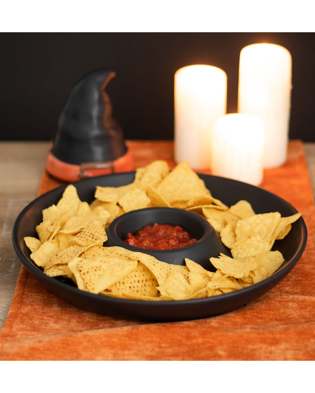 Witch Hat Chips & Dip Plate 30cm Ø buy for 🎃 | Horror-Shop.com