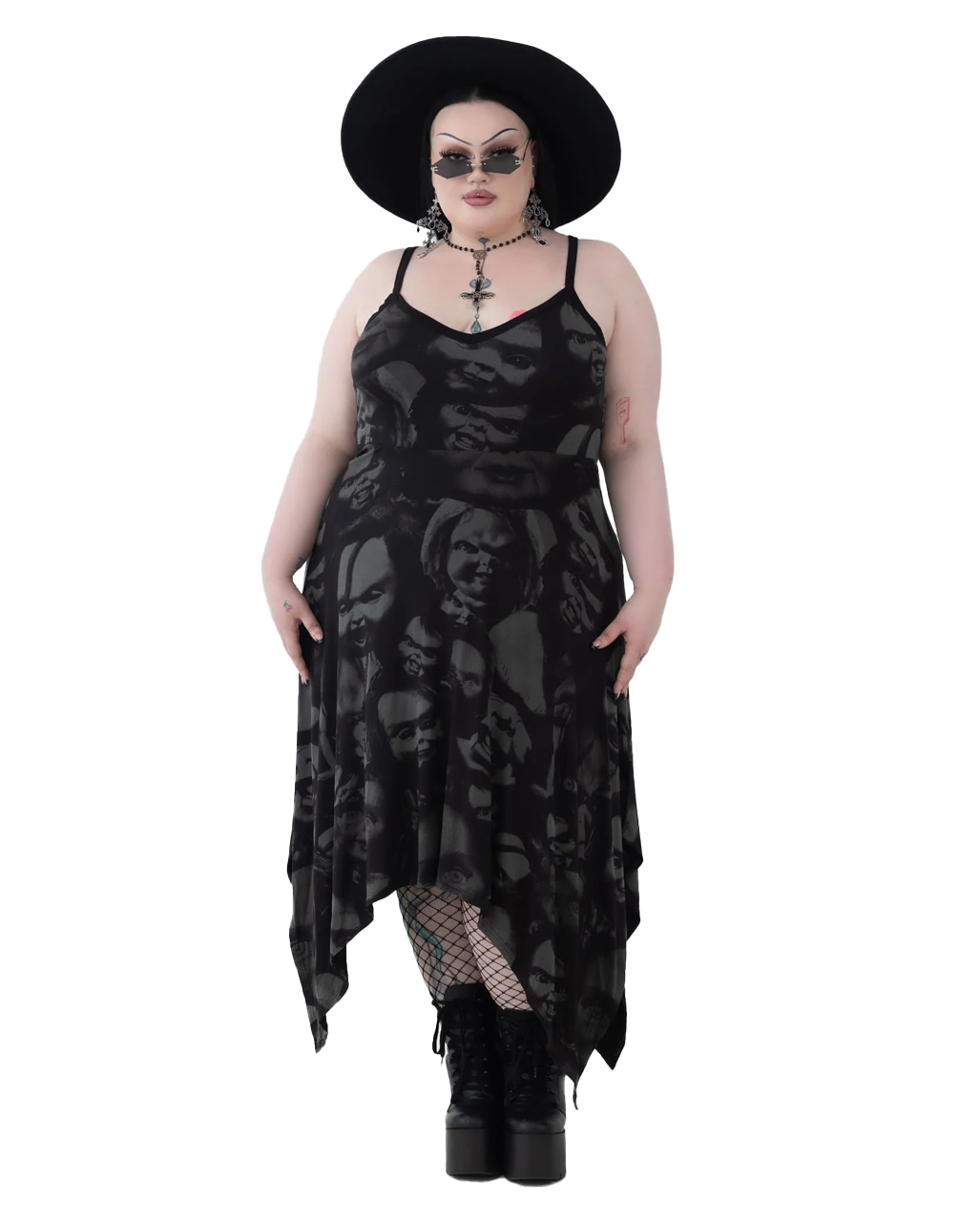 KILLSTAR Devils Lair Midi Dress Gothic Mode kaufen | Horror-Shop.com