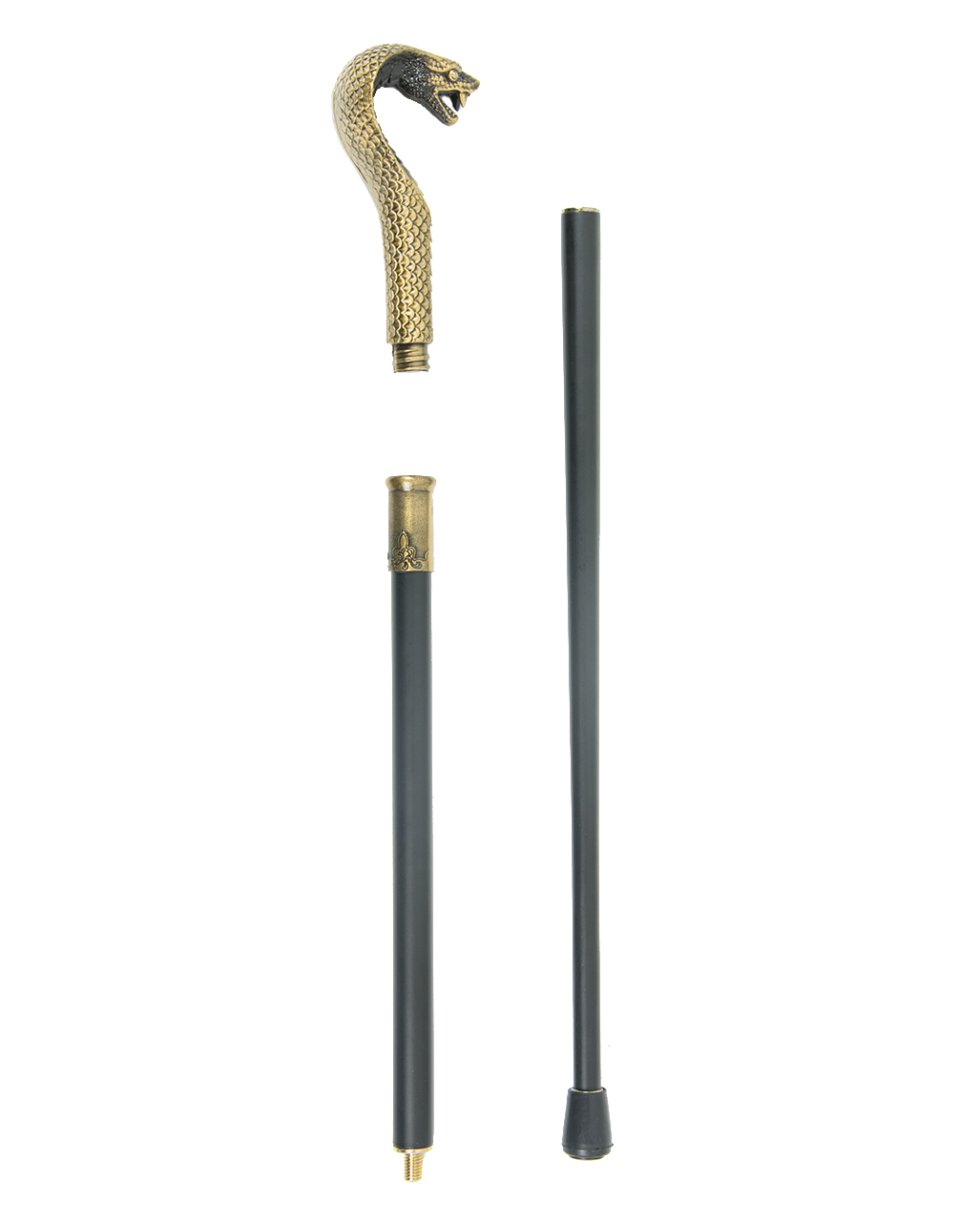 Kobra Walking Stick Brass as a Halloween costume accessory | Horror ...