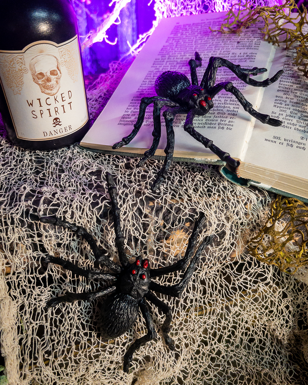 Giant Black Tarantula 2 Pieces 14cm as decoration | Horror-Shop.com