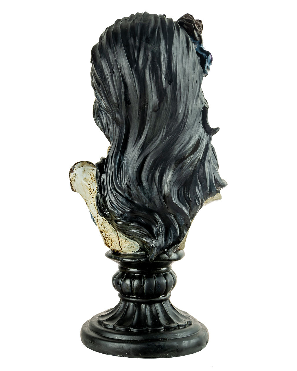 Skeleton Lady Bust with Roses & Skull 26,5cm | Horror-Shop.com
