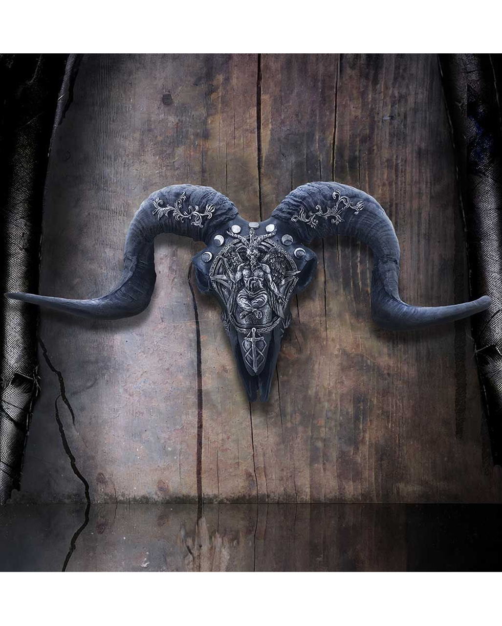 Baphomet's Veneration Wall Sculpture 53cm ★ Gothic decoration | Horror ...