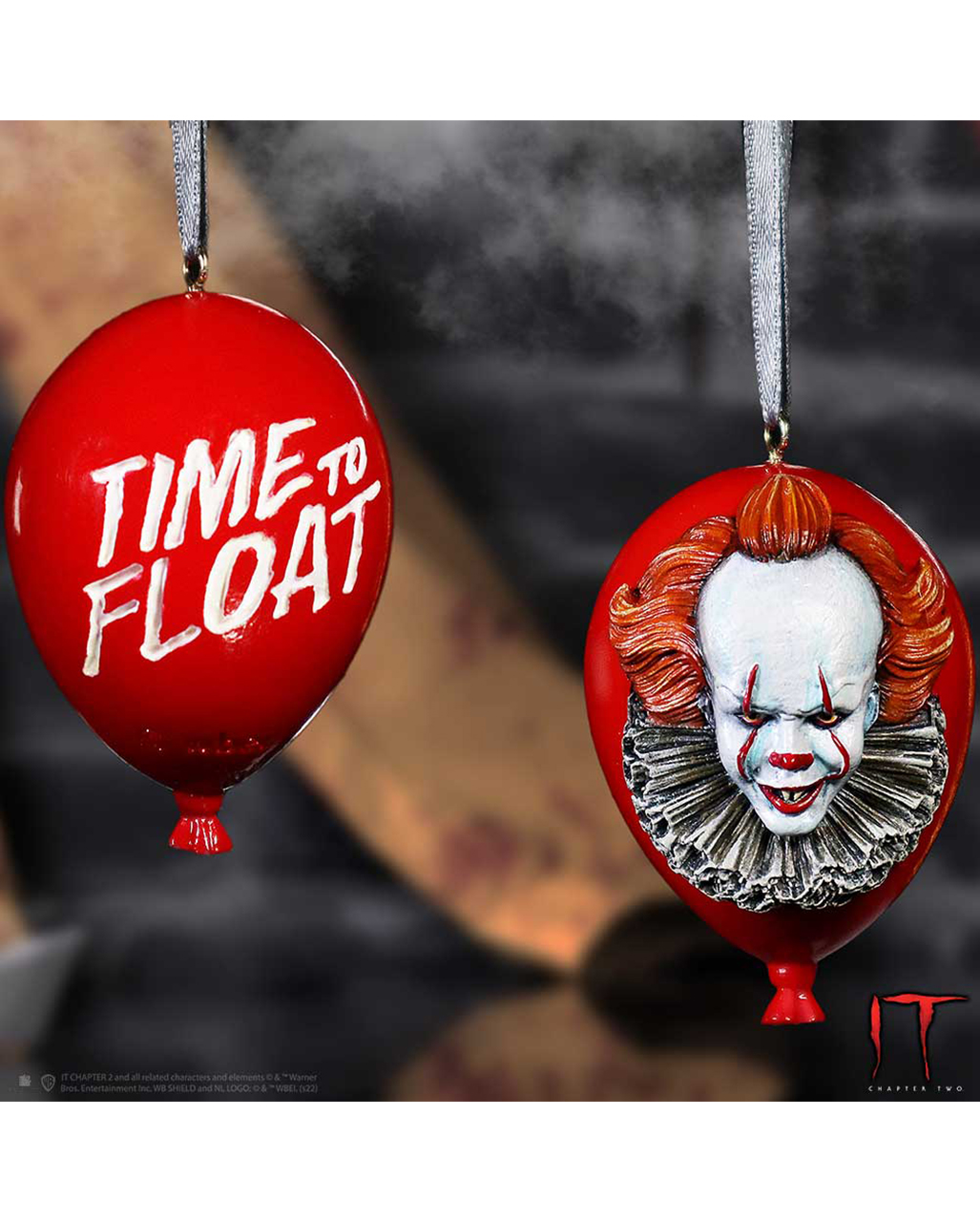 IT Time To Float Christmas Ball 6cm Pennywise ornament | Horror-Shop.com