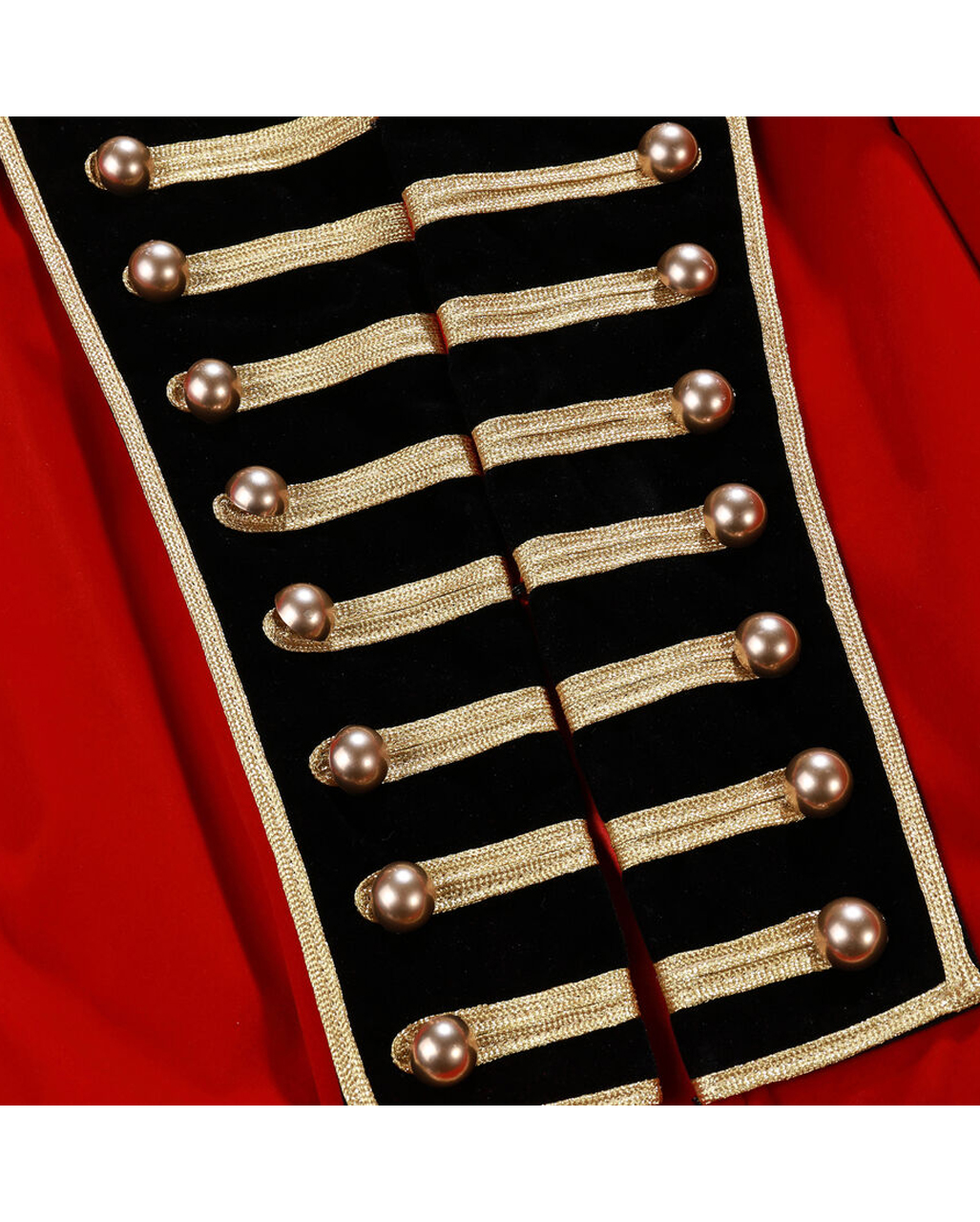 Red Military Jacket With Gold Trim for costumes | Horror-Shop.com