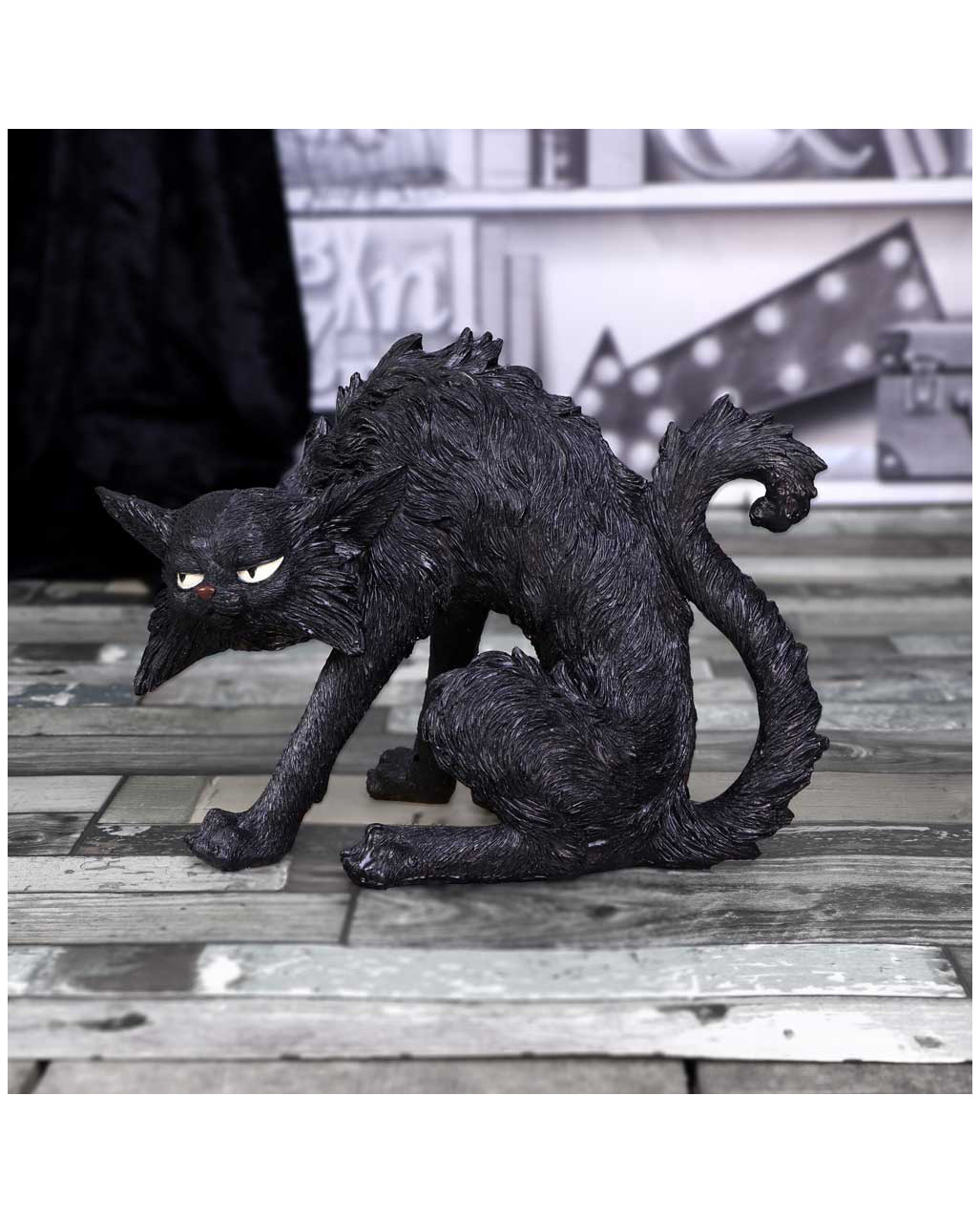 Spite Witch Cat 16cm | Halloween table decoration | Horror-Shop.com
