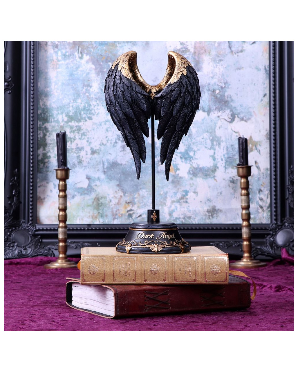 Dark Angel Wings Figure 26cm ★ Gothic decoration ★ | Horror-Shop.com